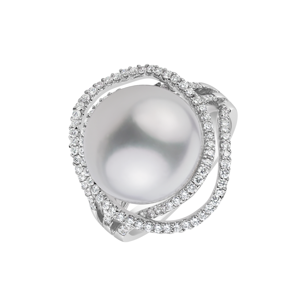 Prsten s perlou a diamanty Caribbean Treasure | Halada