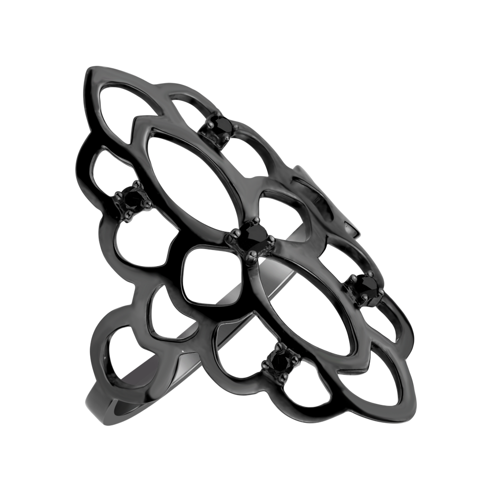 Prsten s černými diamanty Folk Heritage | Halada