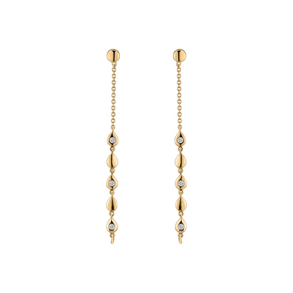 Náušnice s diamanty Shine Waterfall | Halada