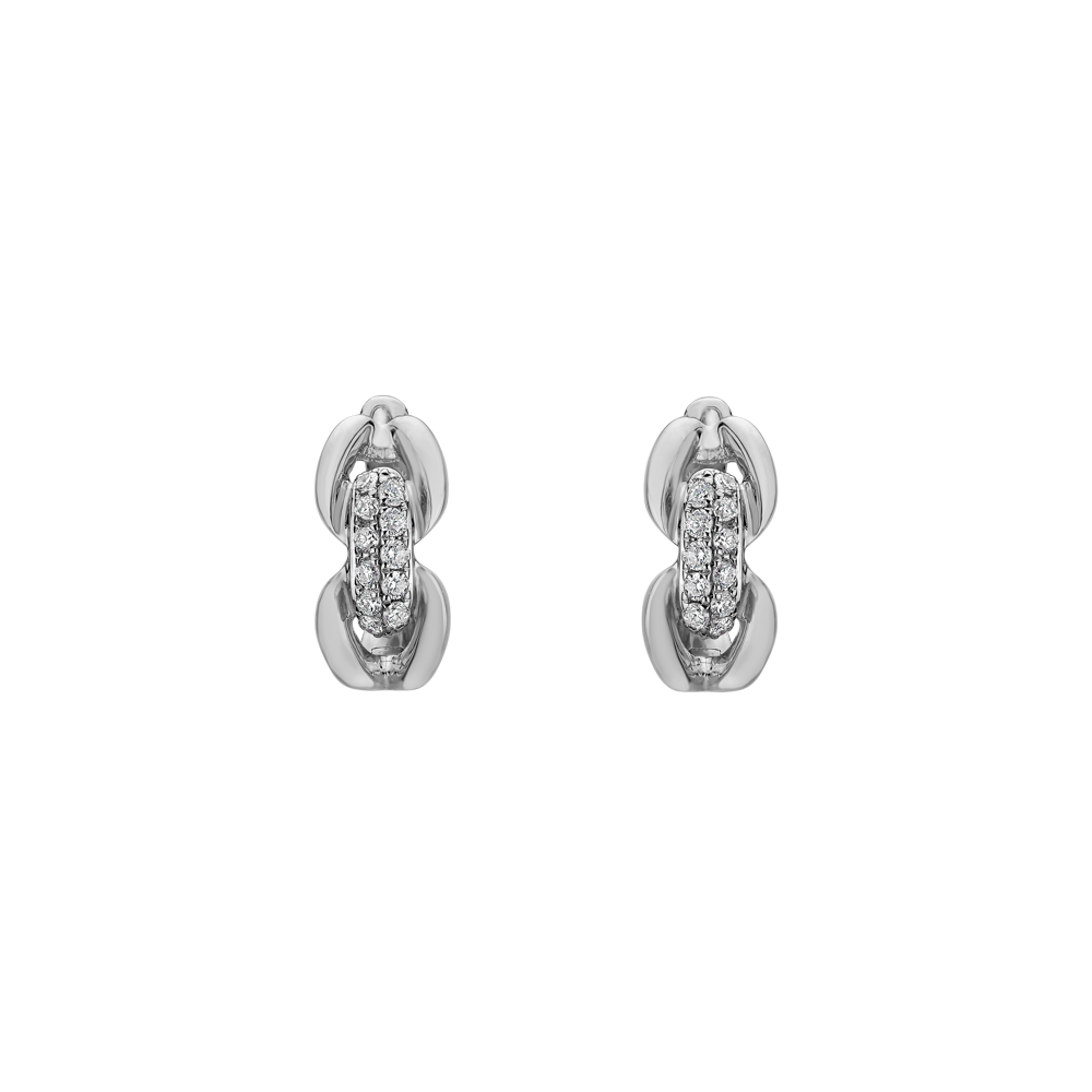 Náušnice s diamanty Golden Lock | Halada