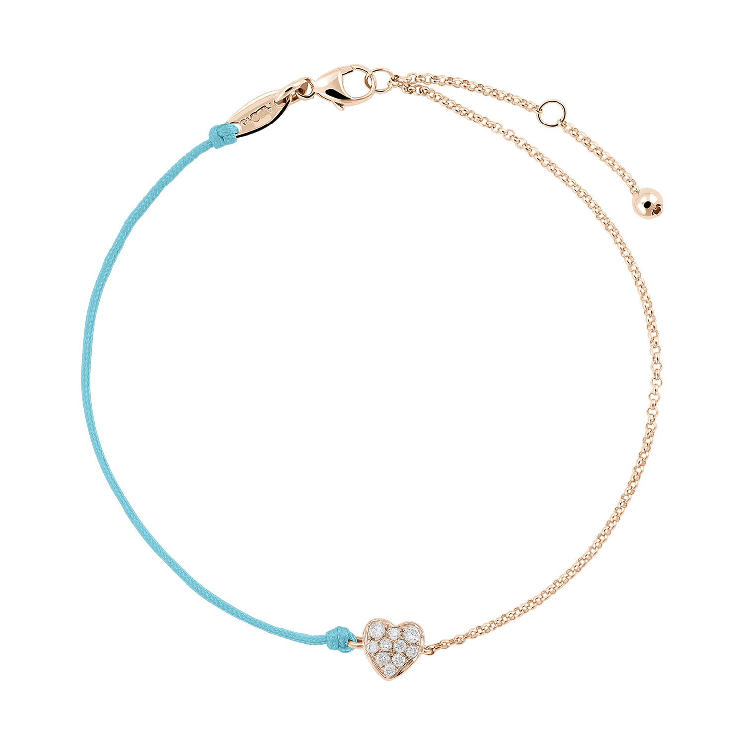 Diamantový náramek se šňůrkou Little Heart | Halada