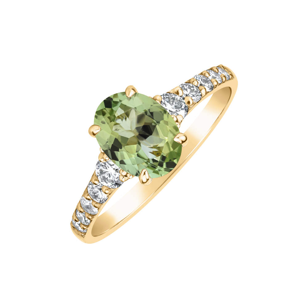 Prsten s diamanty a turmalínem Shimmering Dazzle | Halada
