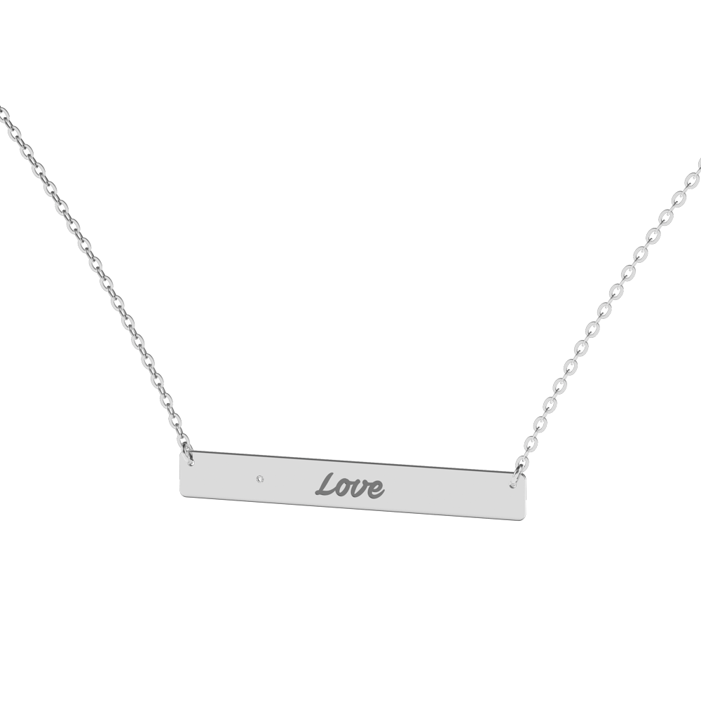 Náhrdelník s diamantem Amour Ribbon | Halada