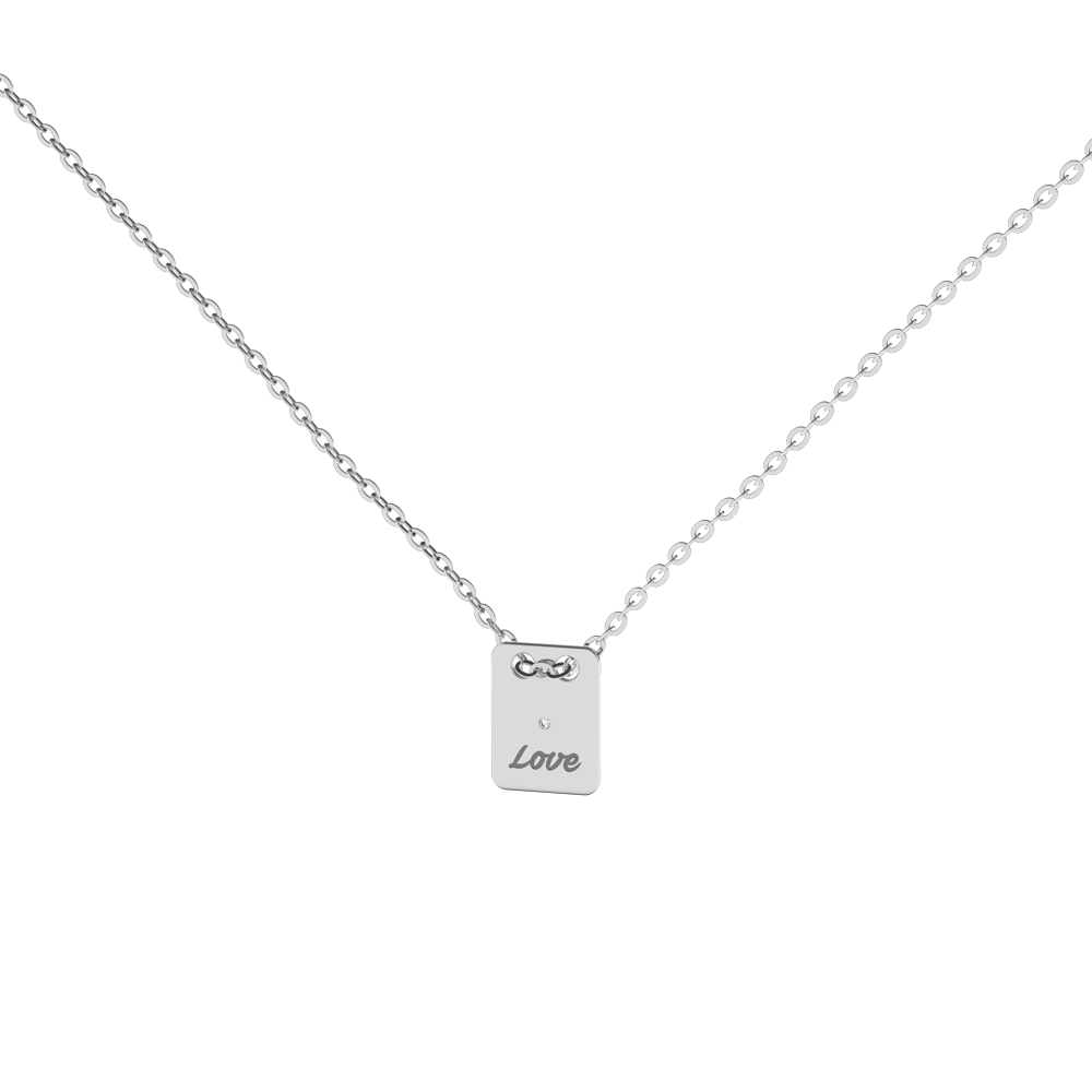 Náhrdelník s diamantem Love | Halada